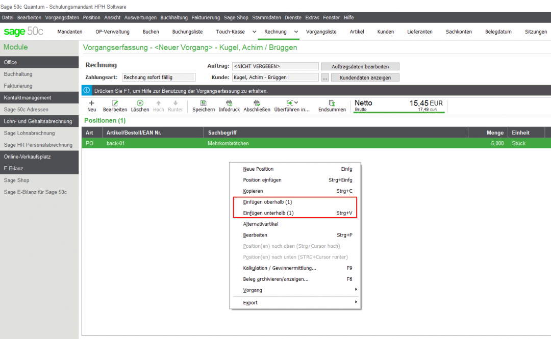 Sage50 connected - neue Funktionen in Sage50 | HPH